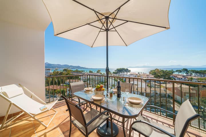 New! The Shell Ll, Sea Views And Pool - Alcudia