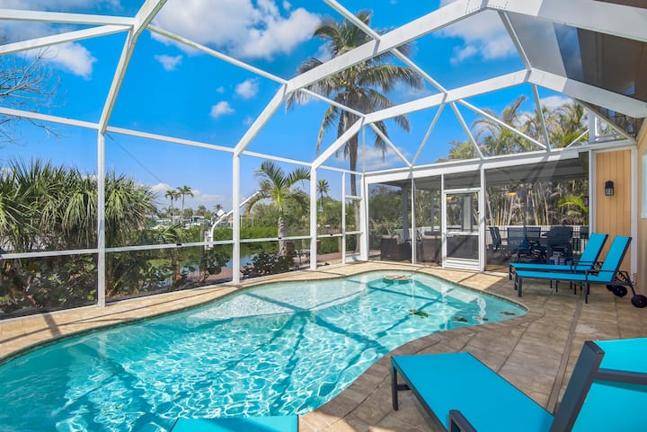 Private Pool, Canal Front-beach House Paradise - Fort Myers Beach, FL