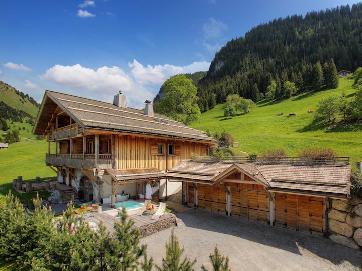 5?, 15 Pers, Spa Extérieur, Sauna & Hammam, 7 Cha - La Clusaz