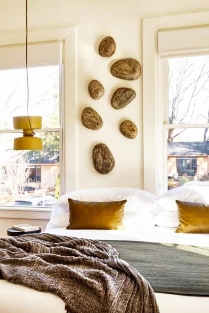 Curved Window Wall Overlooks Front Of The House - Kennebunkport, ME