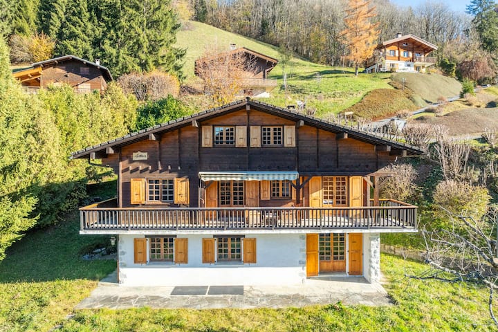 12 Grand Chalet Cosy, Terrasse Et Vue Imprenable - Le Grand-Bornand