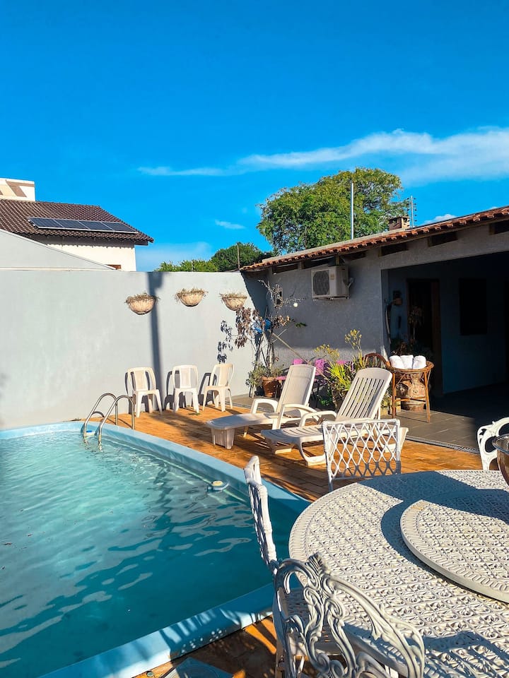 4quartos-4banheiros-10pessoas-piscina. Centro 2min - Foz do Iguaçu