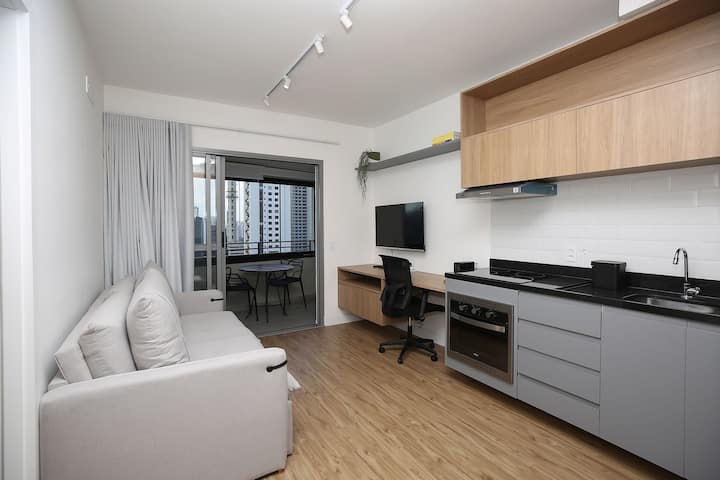 Beautiful 1b Apartment With Rooftop Pool And Sauna - Santo Amaro