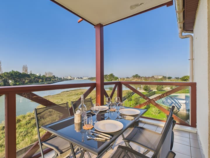 Appartement Pour 3 - Balcon - Piscine Chauffée - Le Pouliguen