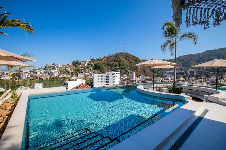 Romantic Zone 1br Rooftop Bar Casa Valentina - Puerto Vallarta