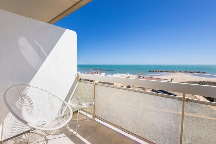 Appartement Vue Mer Avec Terrasse, à Deux Pas De L - Valras-Plage