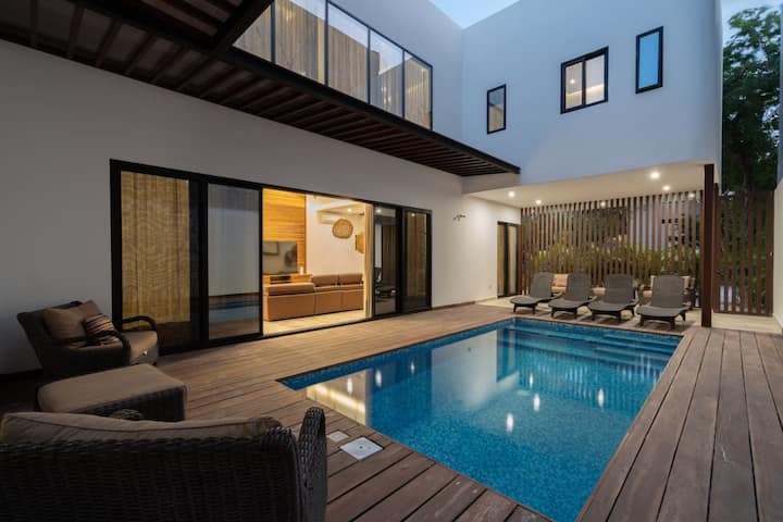 Luxury 5br Tulum Villa With Pool - Aldea Zama - Tulum