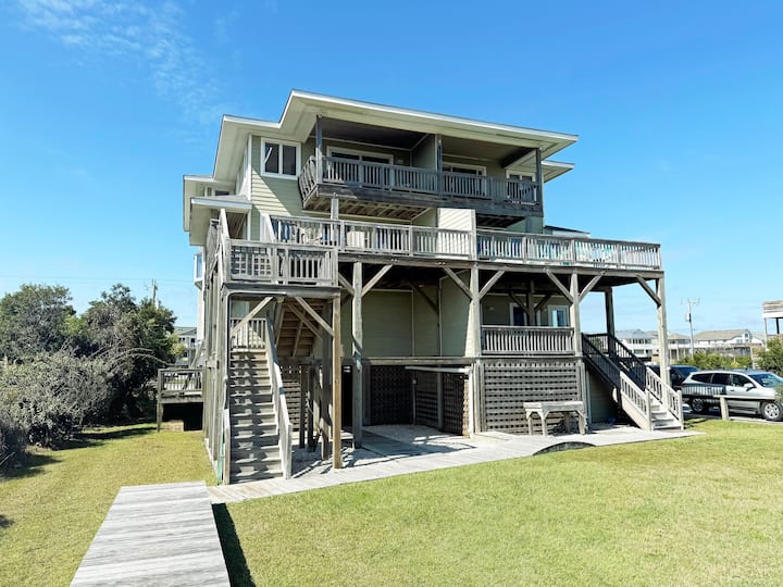 Sn9615- Oceanfront Duplex Beauty! With 4 Bedrooms, - Nags Head, NC