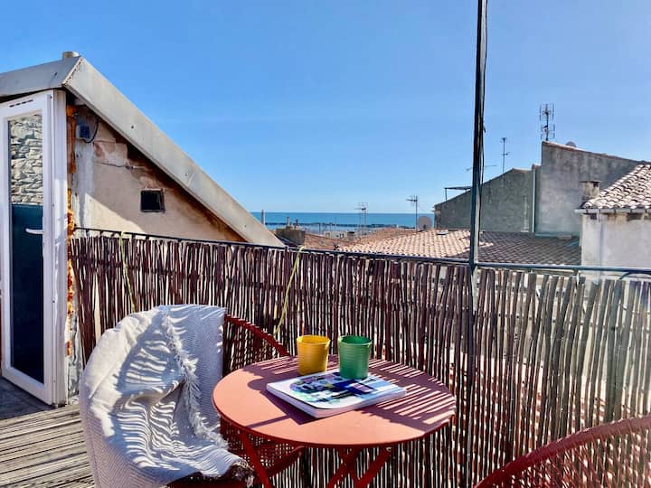 Immeuble Quartier Haut Avec Rooftop, Clim & Wifi - Bouzigues