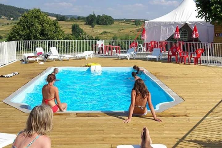 Zecamping 3* Mobil Home 24m² Piscine - Le Bosc