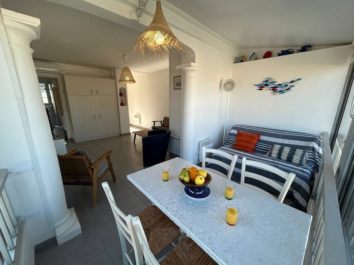 Studio Cabine Climatisé Avec Place De Parking Priv - Valras-Plage