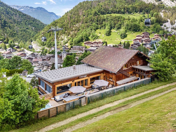 5*, 15 Pers, Ski Aux Pieds, 550 M Centre, Spa Exté - La Clusaz