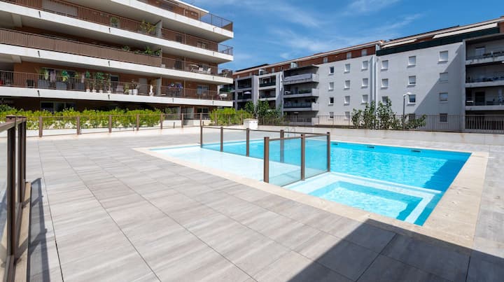 Les Voiles, Clim, Piscine, Parking - Le Lavandou