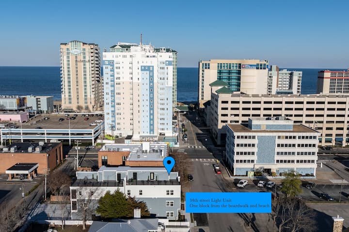 New Build-rooftop-steps From The Beach! Unit Light - 維吉尼亞海灘