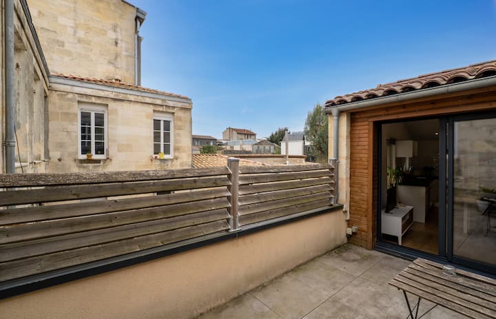 Appartement Pour 2 Duplex Avec Parking & Terrasse - Bordeaux