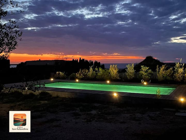 Villa Neuve, Vue Mer, Piscine Tennis, Plage à Pied - Lumio