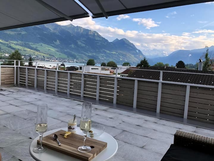 Penthouse Alpenblick 6 Erwachsene 3 Kinder - Giswil
