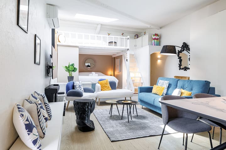 Loft éLégant - Dernier éTage – Port De Nice à Pied - Nice