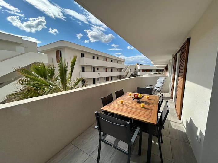 Appartement Dans Résidence Vue Sur La Piscine à 40 - Valras-Plage