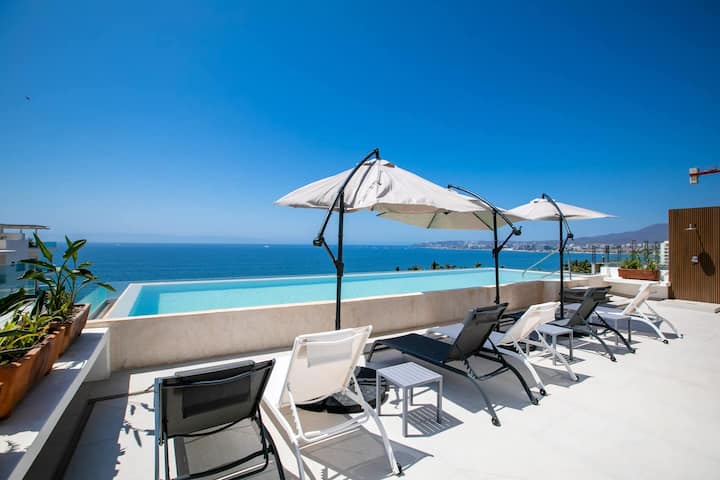 Infinity Pool With Ocean View At Bucerias - Bucerías