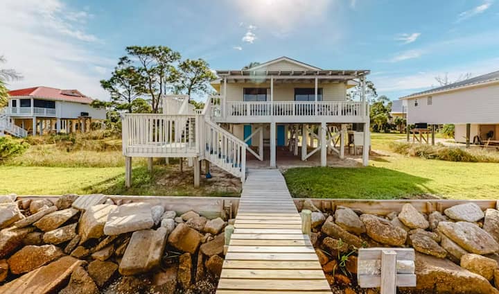 Bayside Cottage, Bayfront Home On Sgi - 聖喬治島
