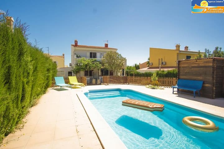 Villa Privée Avec Piscine, 3 Chambres, Barbecue, W - Peñíscola