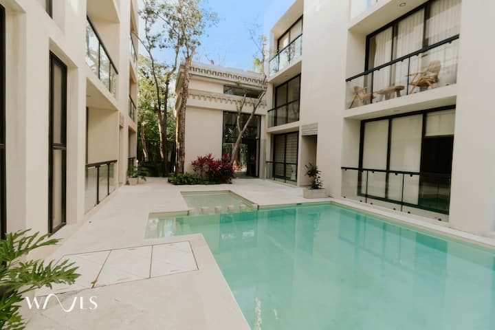 Chic Pool View Apartment Surrounded By Nature - Tulum
