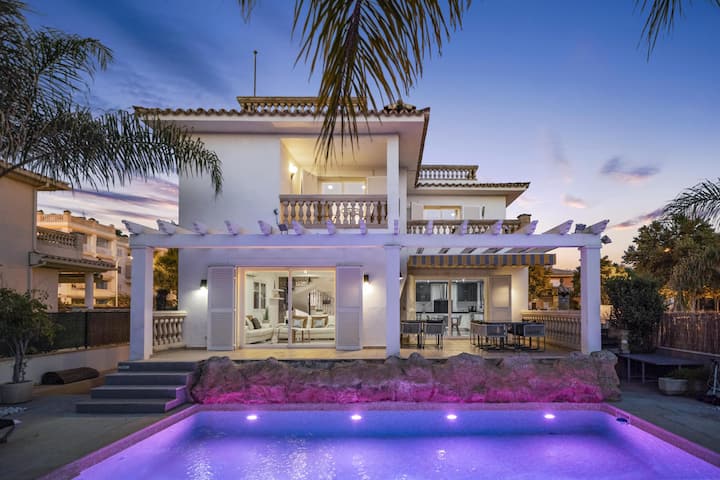 Villa Sol Felostal, 130m Zum Strand, Nahe Airport. - Palma de Majorque