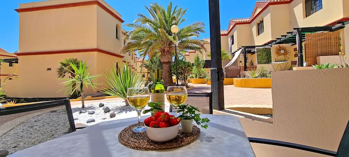 Nettes Ferienhaus In Costa Calma Mit Gemeinsamem. - Costa Calma