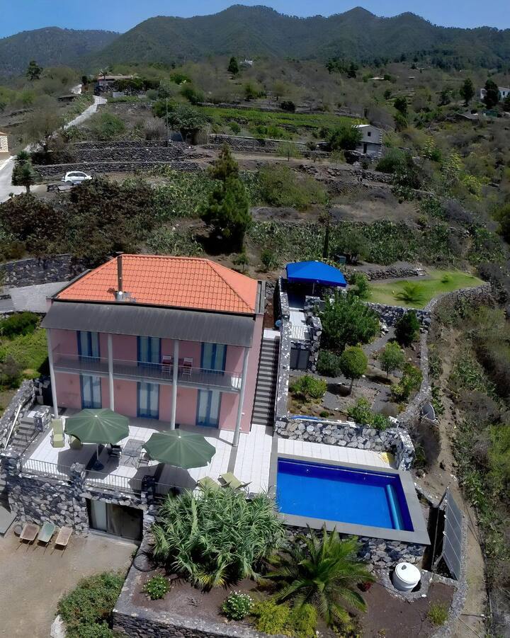 Nettes Ferienhaus In Tijarafe Mit Privatem Pool. - El Paso