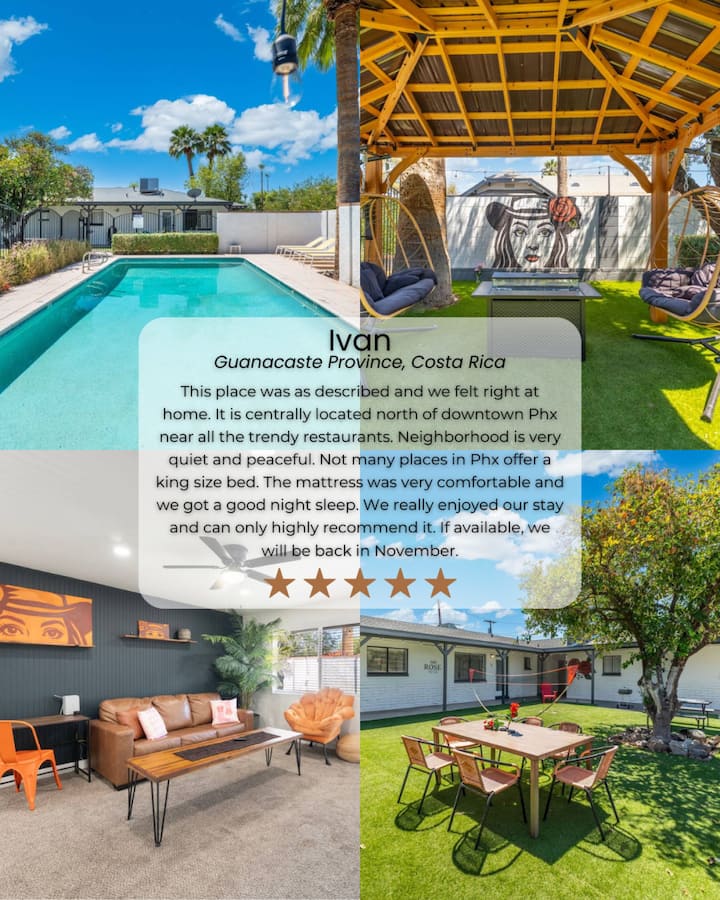 The Rose #1|pool|gazebo|centralphx|sleeps4 - Heard Museum