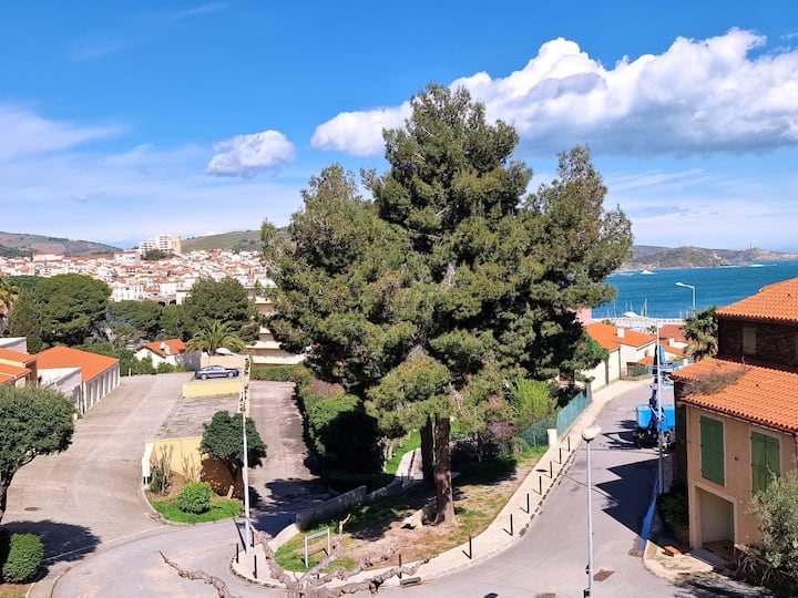 Villa T3 à Banyuls-sur-mer, 2 Terrasses, Garage - Cerbère