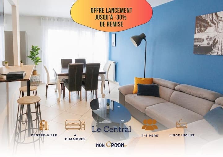 Troyes Centre Spacieux - 4 Chb Doubles - Mon Groom - Troyes