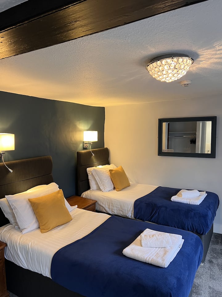 Twin Deluxe Room, Ensuite Shower, Free Parking - Ironbridge