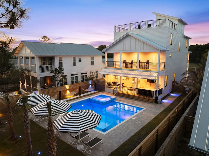 Luna Del Mar  Beach House W/ Rooftop & Resort Pool - Seaside, FL
