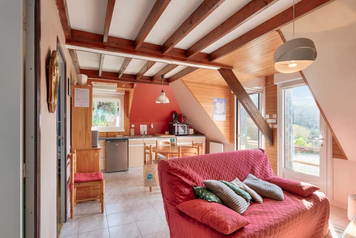 Chalet Petit Bambou Vue Mer Pour 5 Sur Penvenan - Bretagne