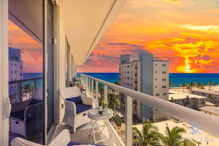 Top Floor Stylish Apt - Ocean View - Hollywood, FL