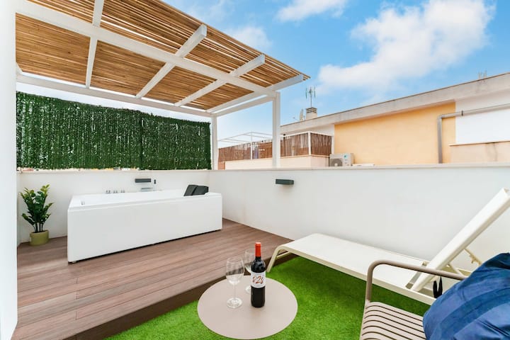 Stylish 3bd With Rooftop Jacuzzi - Las Artes - Málaga