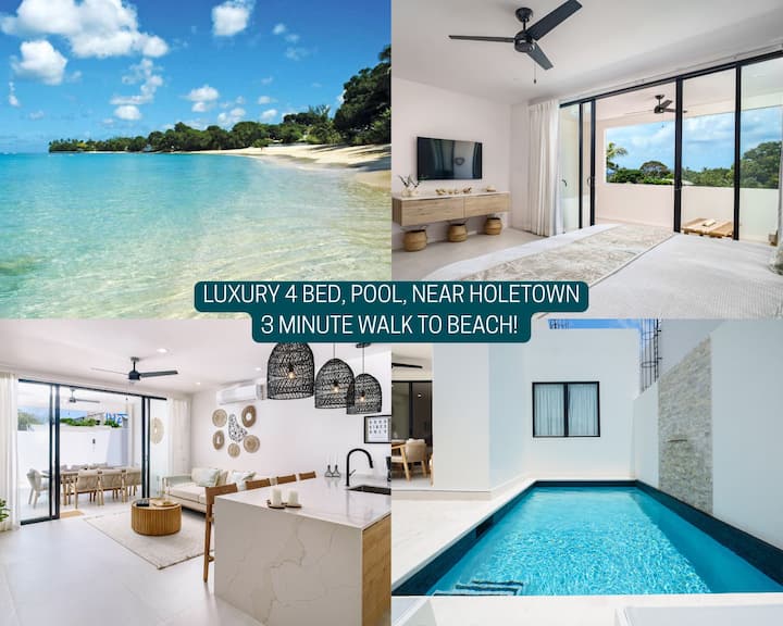 Walk To Beach, New Lux Villa, Pool. Near Holetown! - Barbados