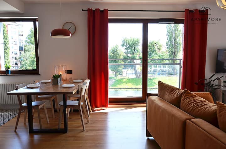 Riverview Balcony, Workspace, Main Town - Ethnic - Gdańsk