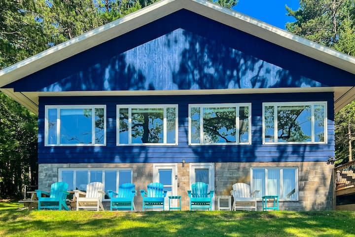 7br Lakefront Lodge W/ 2 Cabins & Private Dock - Minocqua, WI