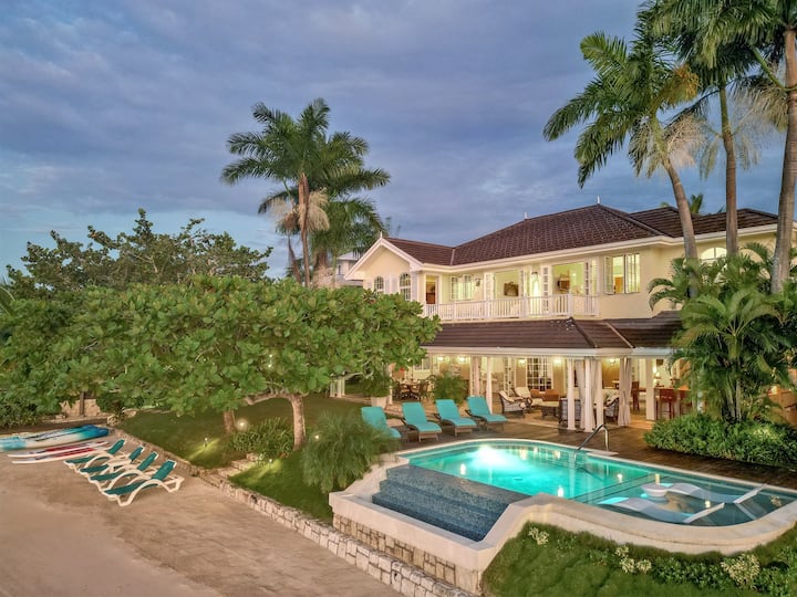 Beachfront Villa, Staff, Boat, Pool, Tennis, Gated - Montego Bay