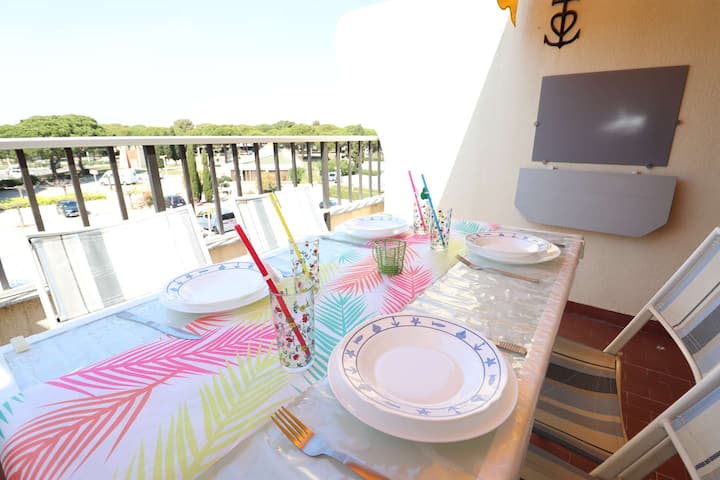 Joli Studio Port Camargue Terrasse Piscine Parking - Plage de Port Camargue