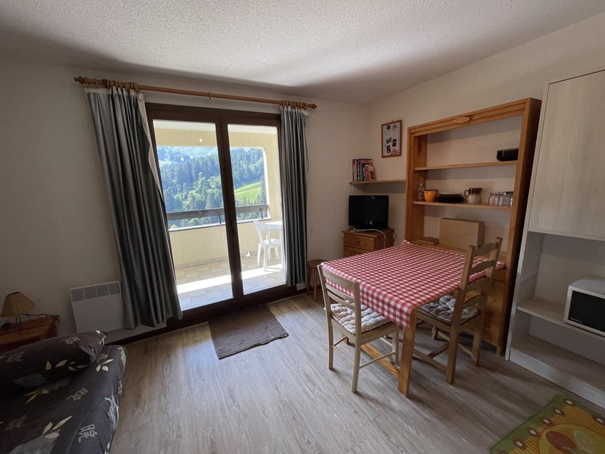 Studio cabin with balcony near slopes and parking - Airbnb