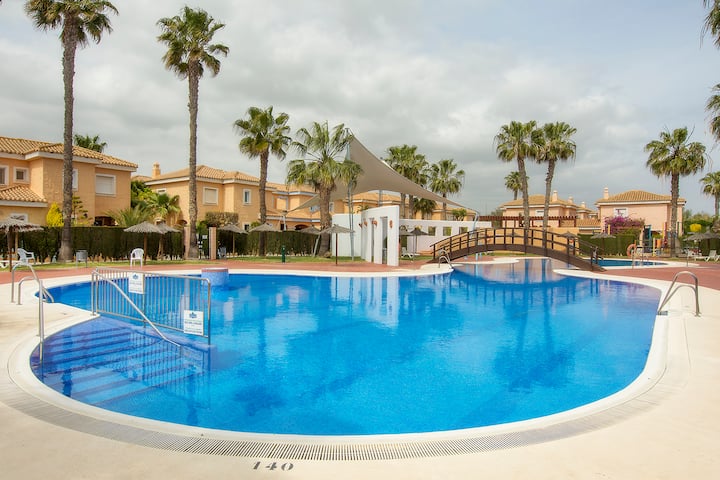 Vera Playa Chalet Adosado Jardín Piscina Parking - Mojácar