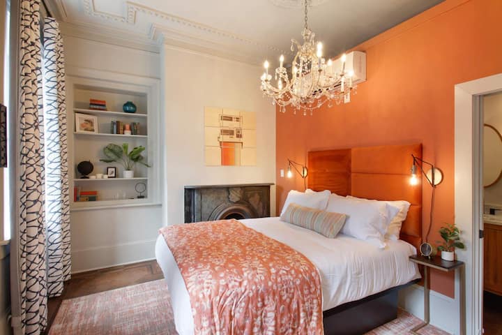 Bright & Bold Queen Suite | 2nd Floor - Savannah, GA