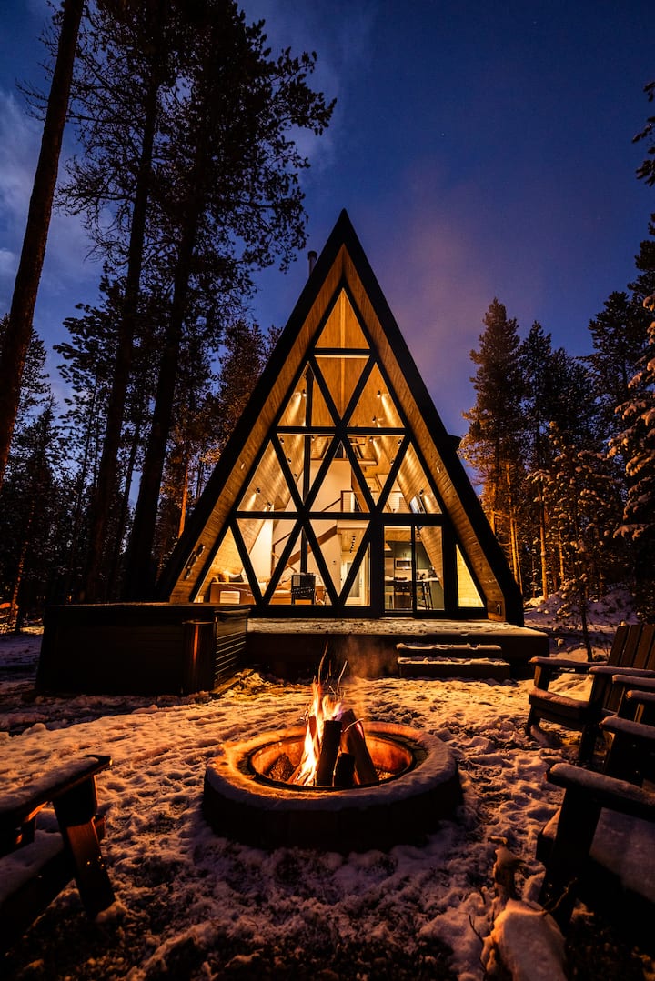Modern Aframe Escape • Hot Tub • 30min Yellowstone - Island Park, ID