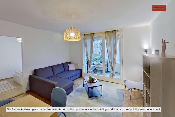 Basic 2br Apt W/ Sofa Bed In Seebach - Zurich