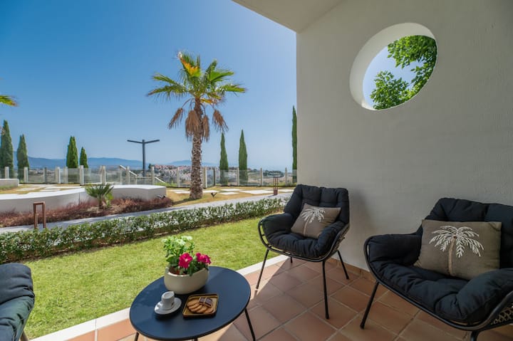 Oasis With Terrace And Sea View 2br| Garden | Pool - Manilva