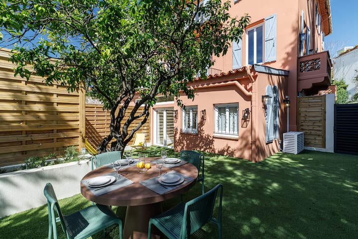 Un Havre De Paix Climatisé Avec Jardin Et Jacuzzi - 尼斯